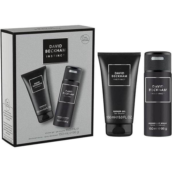 David Beckham Instinct Gift Set 150ml Deodorant Spray + 150ml Shower G ...