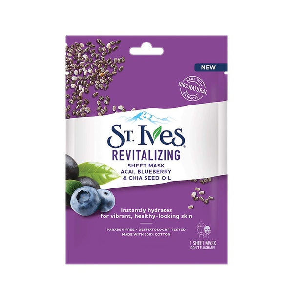 St. Ives Revitalising Acai Blueberry & Chia Seed Oil Mask 23ml - 1 She ...