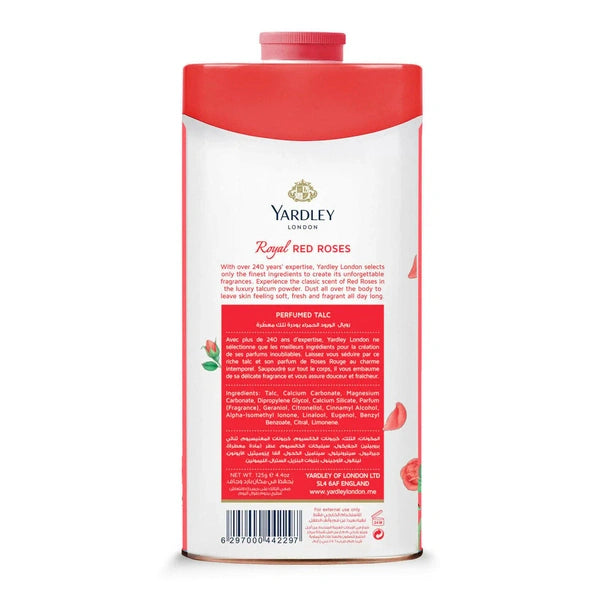 Yardley Royal Red Roses Talcum Powder 125g – Perfume Shop S