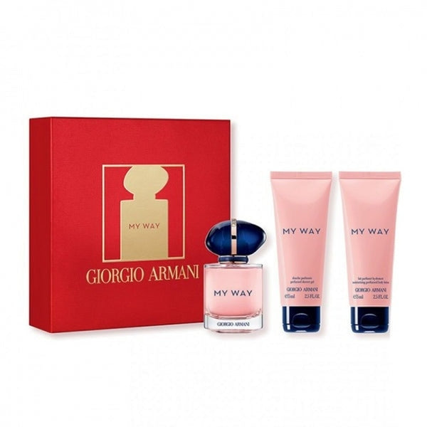 Giorgio Armani My Way Gift Set 50ml EDP + 75ml Body Lotion + 75ml Show ...